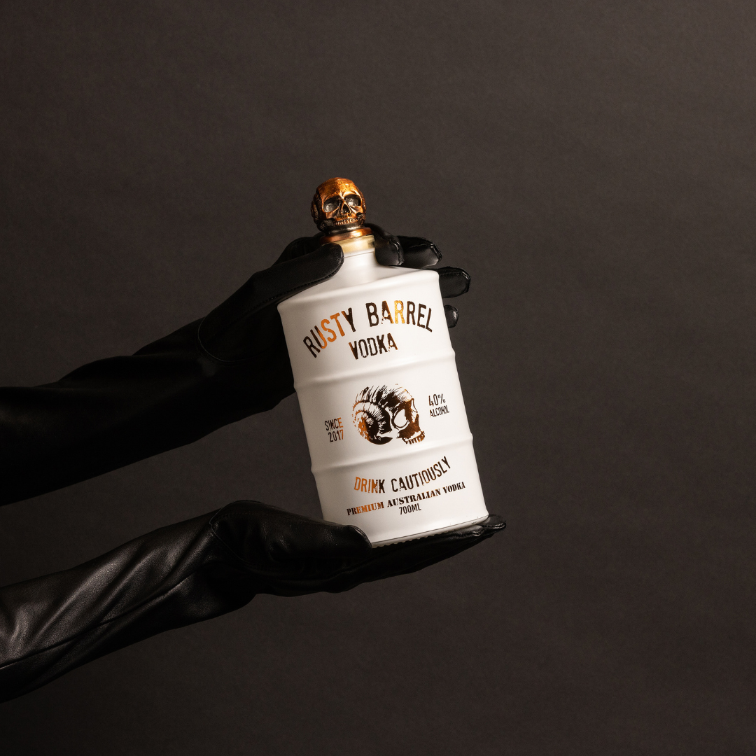 Premium Australian Vodka Matte Black & White Rusty Barrel Vodka 700ml ...