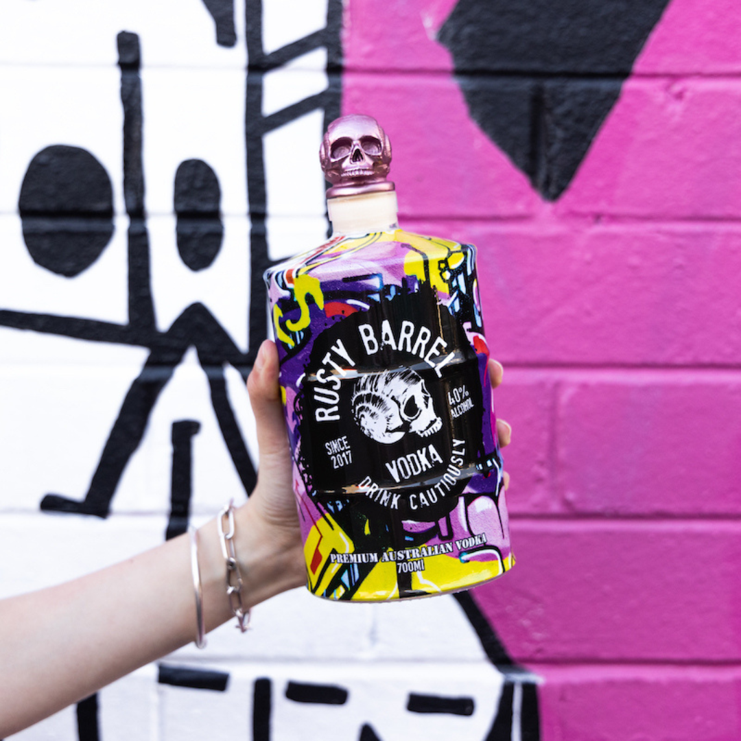 Premium Australian Vodka Graffiti Rusty Barrel Vodka 700ml – Rusty ...