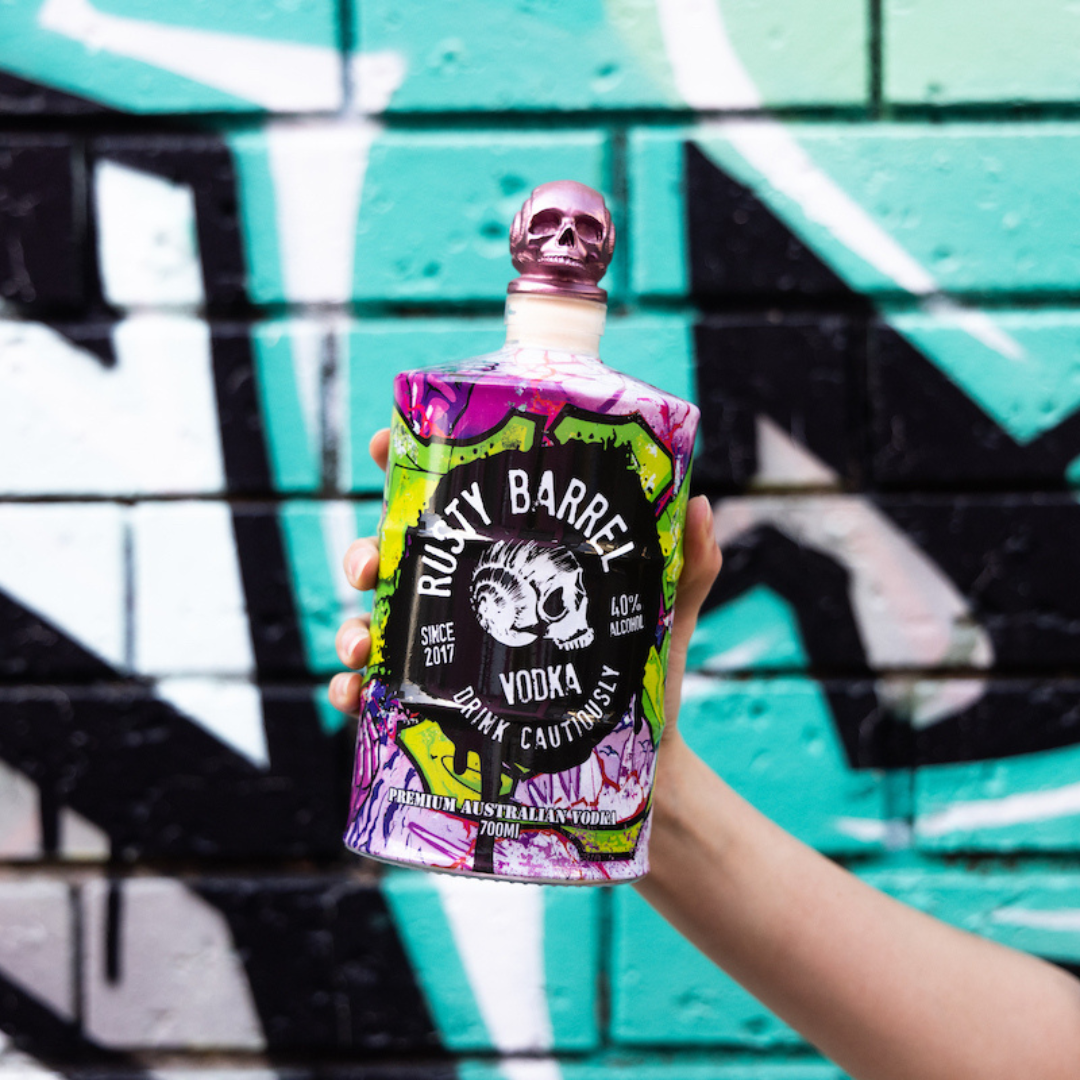 Premium Australian Vodka Graffiti Rusty Barrel Vodka 700ml – Rusty ...