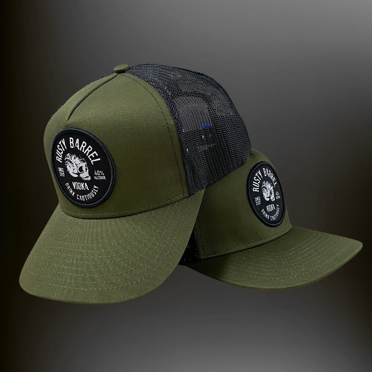Rusty Barrel Spirits Trucker Cap with Embroidered Logo Cotton