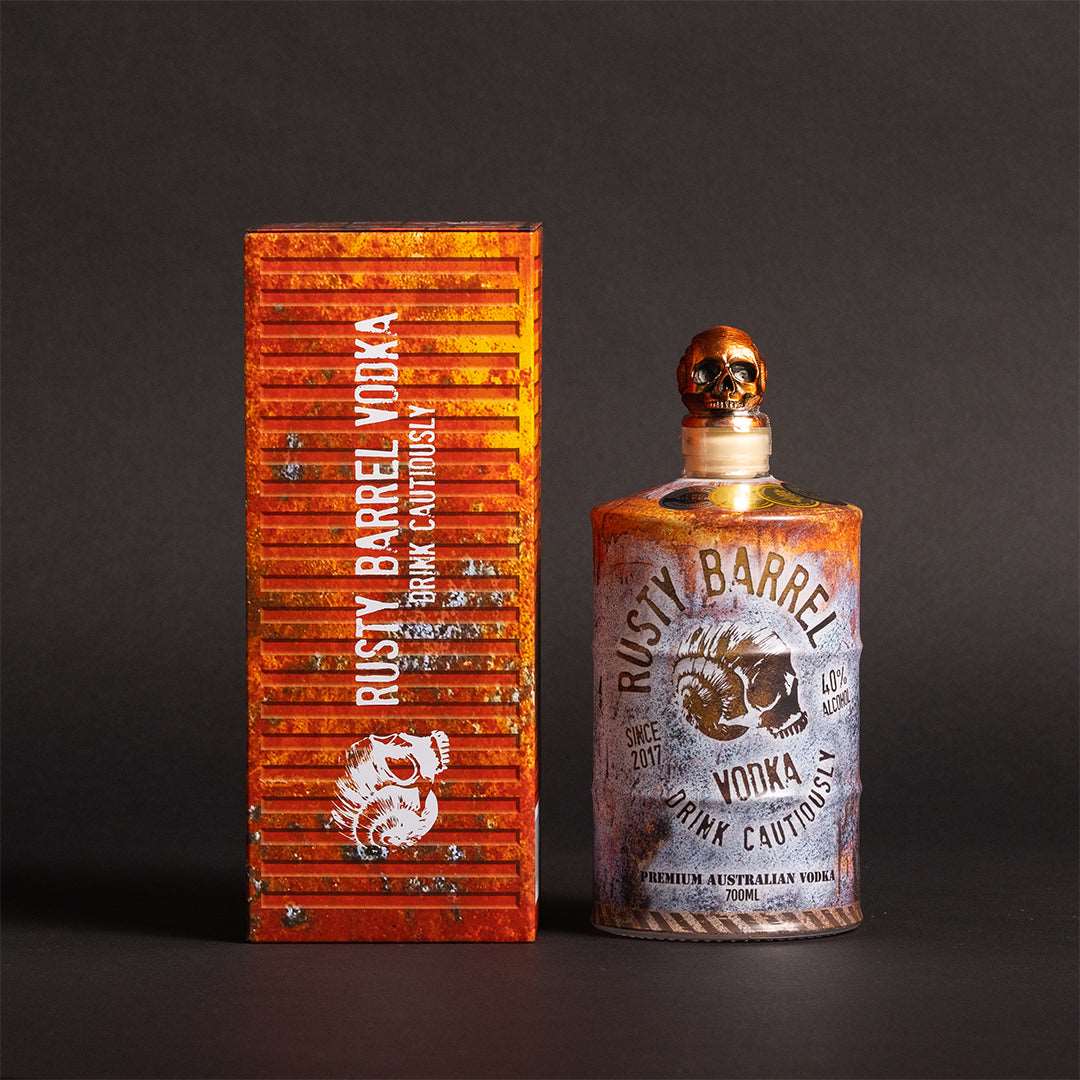Rusty Barrel Spirits Vodka 700ml + Tin Gift Box | Rust