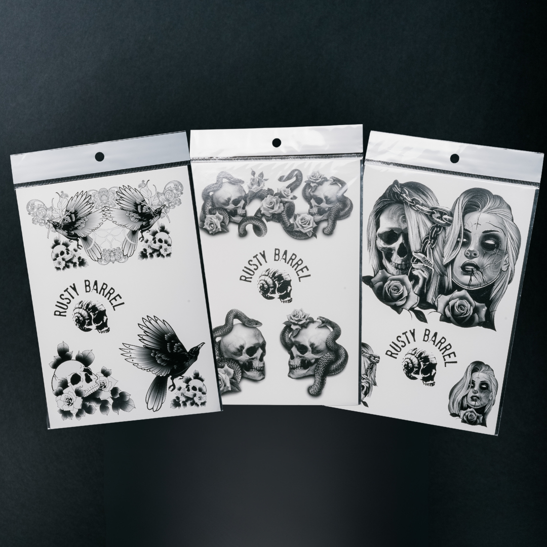 Rusty Barrel Spirits Temporary Tattoos By Our Visionary Tattoo Artists